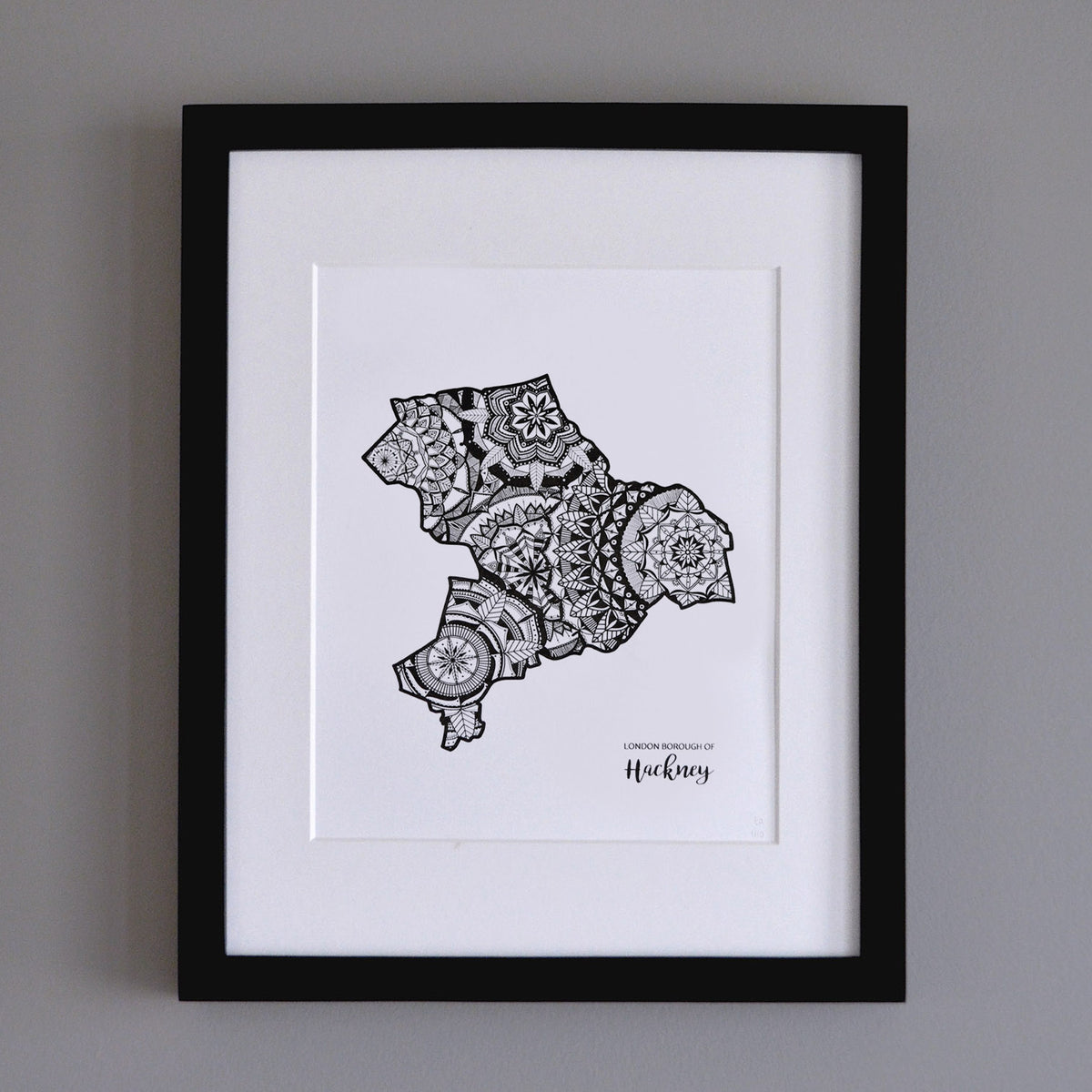 City Map Art | Borough of Hackney London UK | Ta Muchly