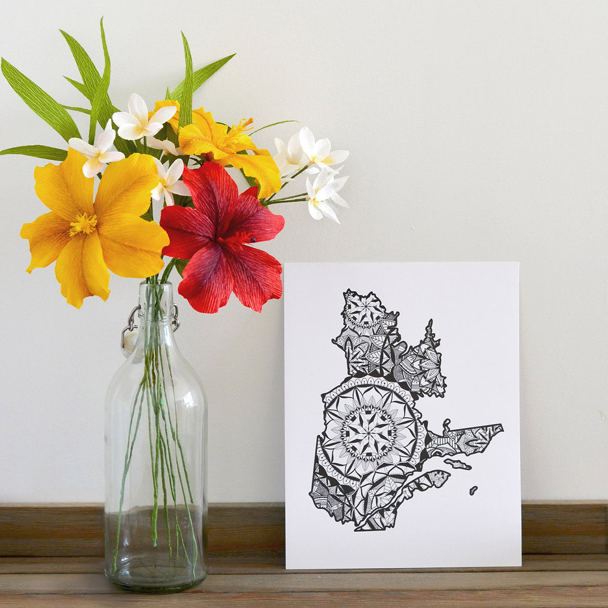 Map Art | Quebec Canada | Ta Muchly