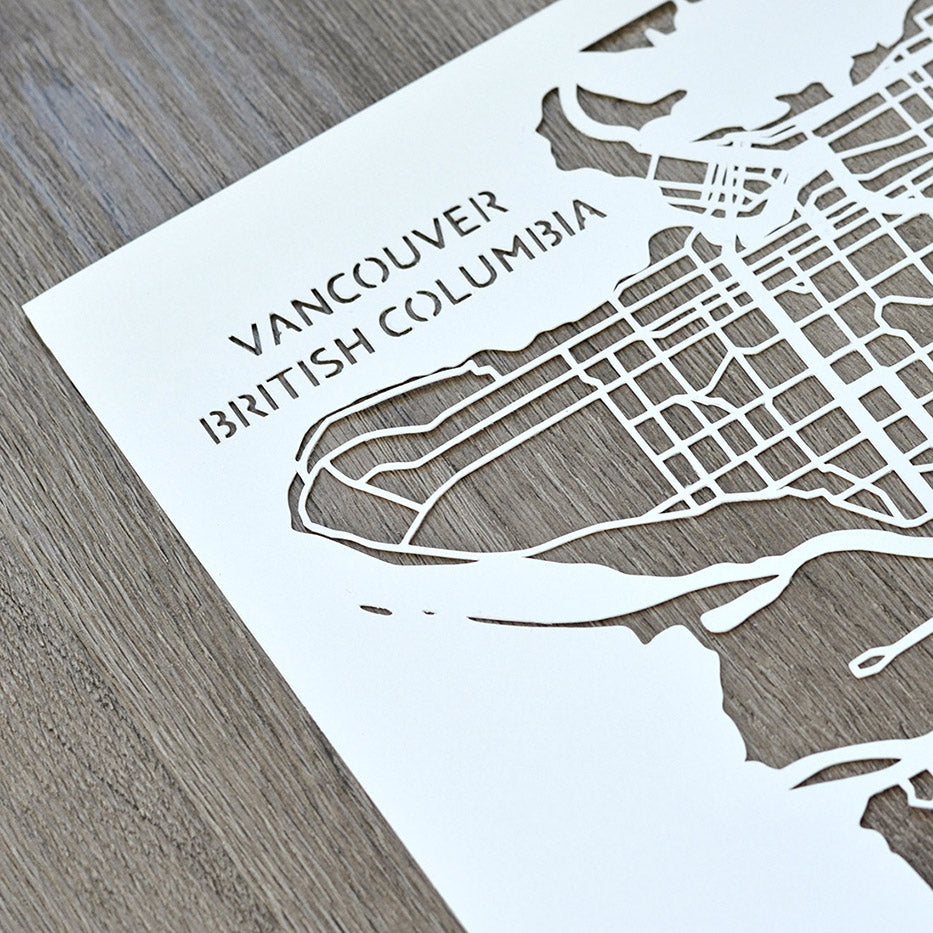 Papercut City Map of Vancouver, Canada | Ta Muchly