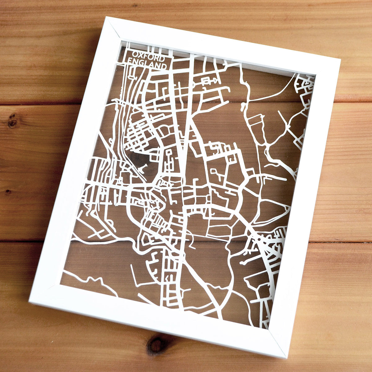 City Map Art | Oxford England | Papercut Map | Ta Muchly